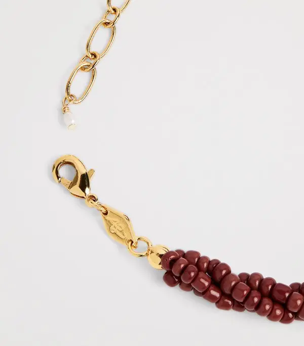 Anni Lu Gold-plated Beaded Bracelet - Red
