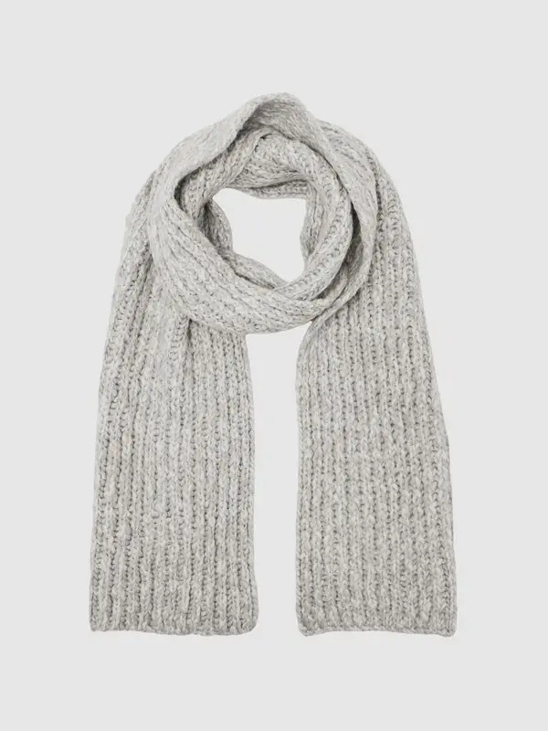 REISS Woolpack Rib-knit Marl Scarf With Wool