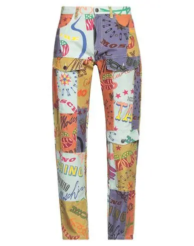 Moschino Cartoon Print Cotton Pants - Light Green