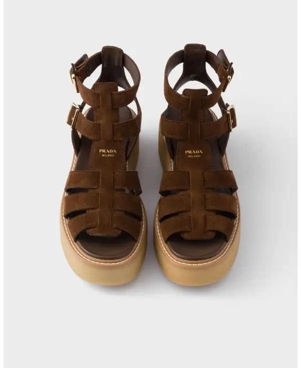 Prada Suede Gladiator Sandals