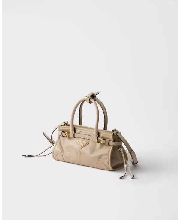 Prada Bonnie Leather Mini Handbag - Neutral