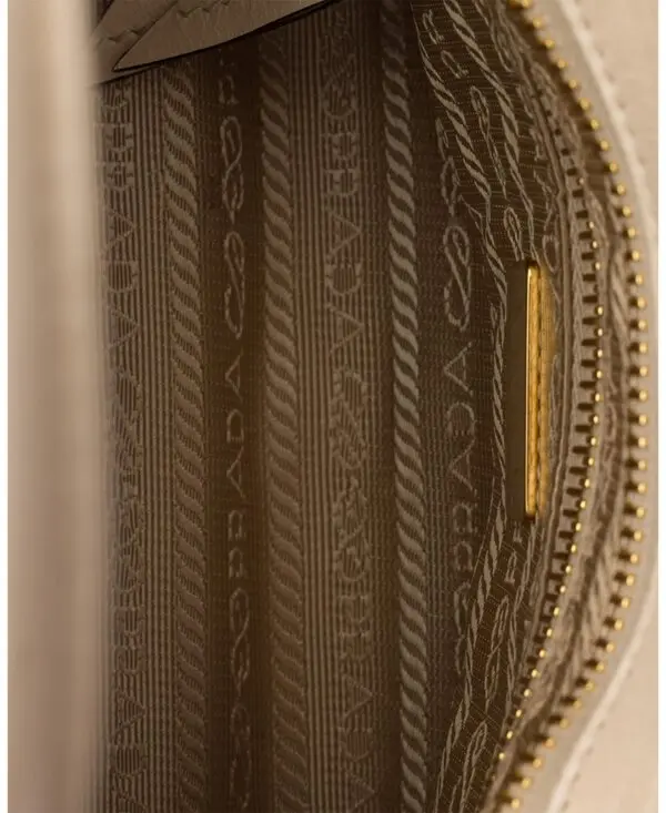 Prada Bonnie Leather Mini Handbag - Neutral