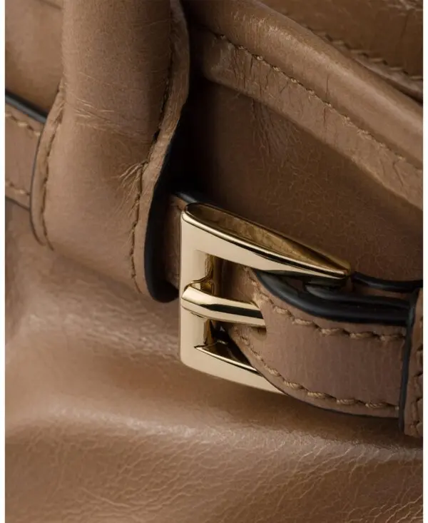 Prada Bonnie Leather Mini Handbag - Powder