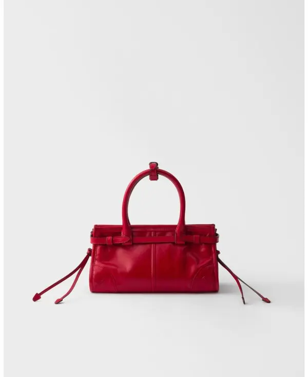 Prada Bonnie Leather Mini Handbag - Red