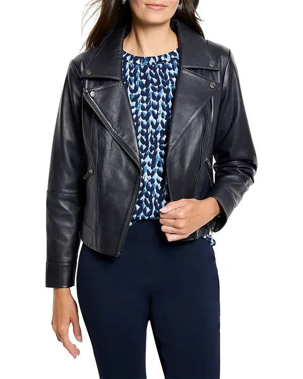 NIC+ZOE Leather Biker Jacket