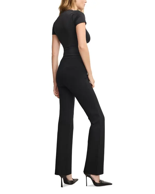 Good American Soft Stretch Ponte Straight Trousers
