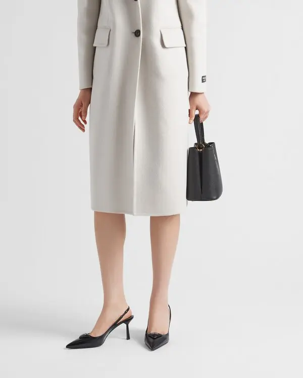 Prada Brushed Leather Slingback Pumps