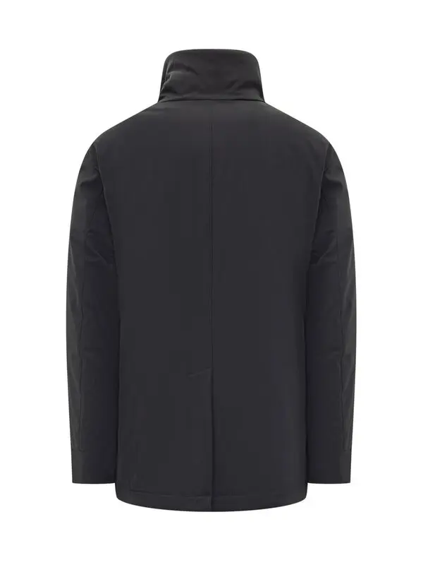 Peuterey Double-breasted Coat In Technical Fabric