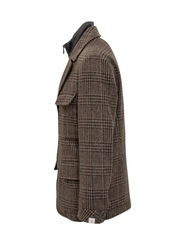 Peuterey Prince Of Wales Wool Coat