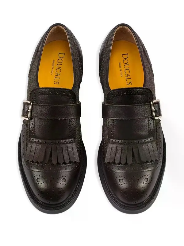 DOUCAL'S Fringed Leather Loafers