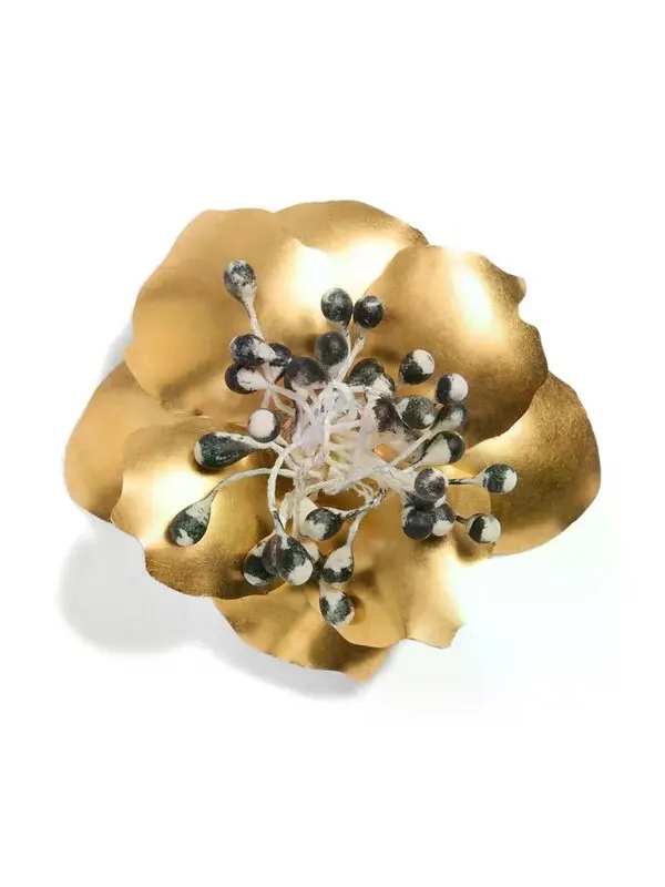 Valentino Garavani Fleur Lumineuse Brooch - Gold