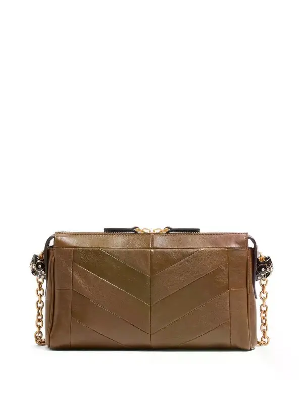 Valentino Garavani Panthea Small Shoulder Bag In Nappa Leather - Brown