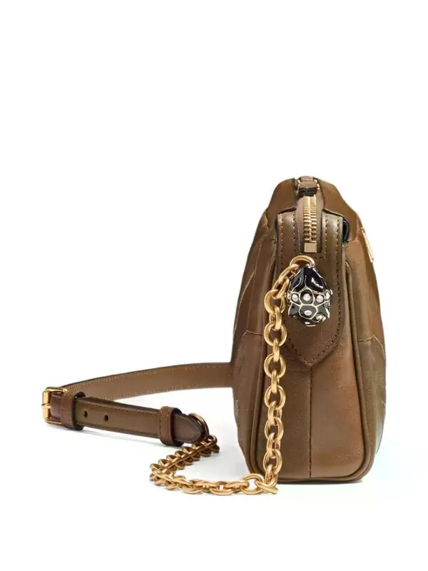 Valentino Garavani Panthea Small Shoulder Bag In Nappa Leather - Brown