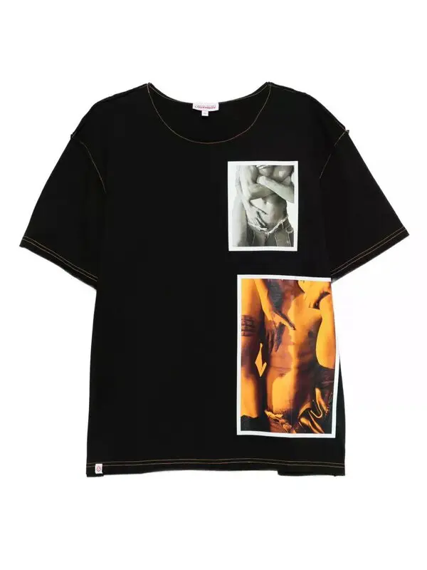 CHARLES JEFFREY Graphic-print T-shirt - Black