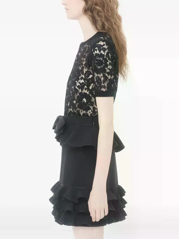 Valentino Garavani Cotton And Lace Top