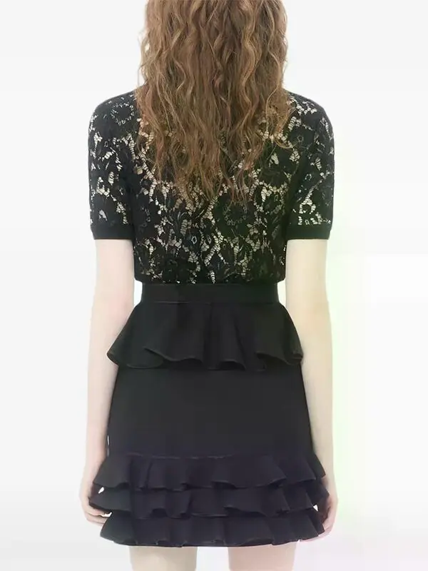 Valentino Garavani Cotton And Lace Top