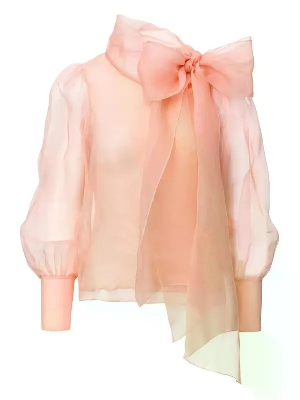 LITA COUTURE Ellise Long-sleeve Blouse - Pink
