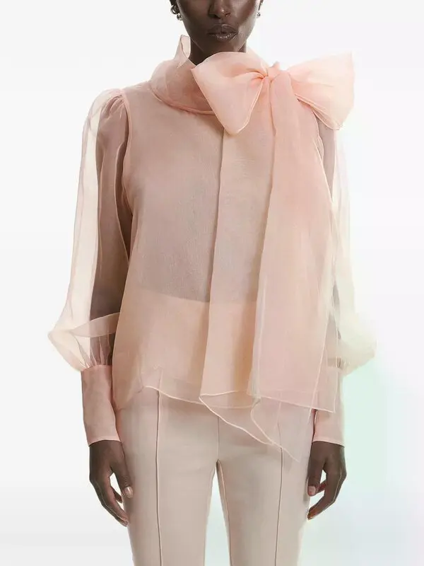 LITA COUTURE Ellise Long-sleeve Blouse - Pink
