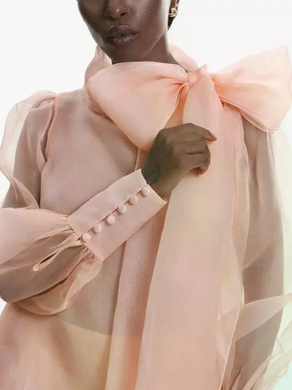 LITA COUTURE Ellise Long-sleeve Blouse - Pink