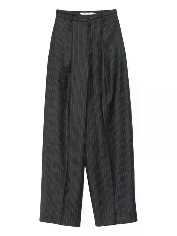 AYA MUSE Pinstripe Pleated Trousers