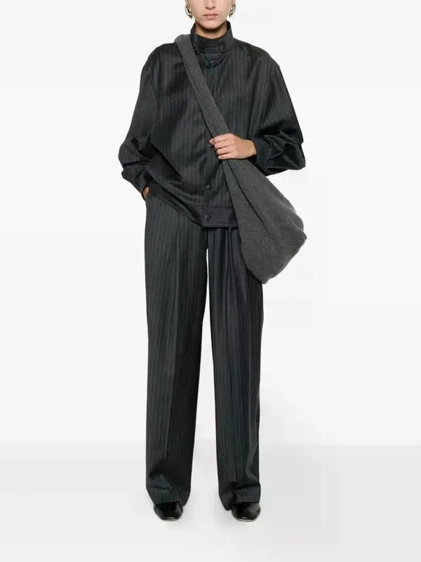 AYA MUSE Pinstripe Pleated Trousers