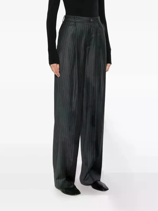 AYA MUSE Pinstripe Pleated Trousers