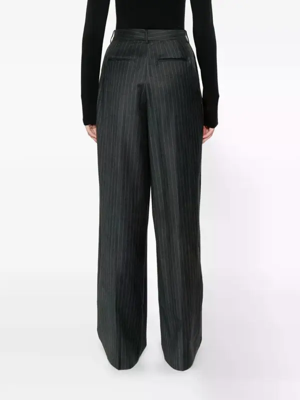 AYA MUSE Pinstripe Pleated Trousers