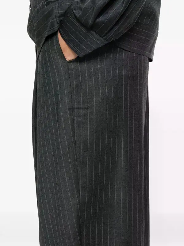 AYA MUSE Pinstripe Pleated Trousers