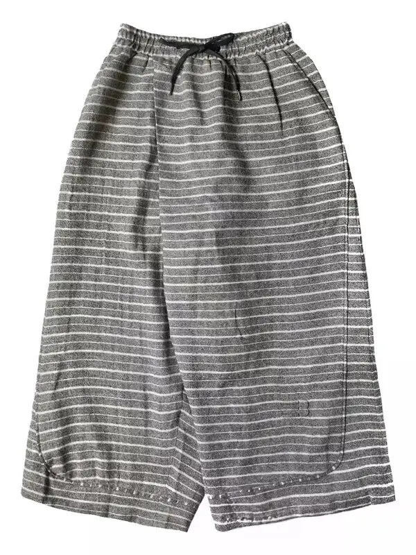 NAMESAKE Maurice Striped Pajama Trousers - Grey