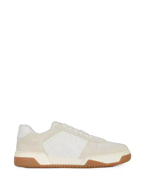 Valentino Garavani Sparry Trainer In Split Leather And Nappa - White