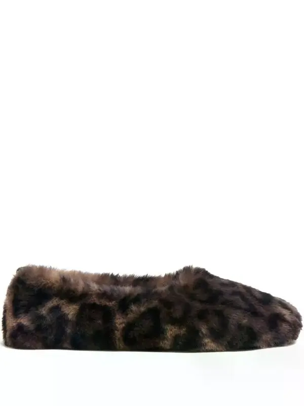 Apparis Magda Leopard-pattern Slippers - Brown