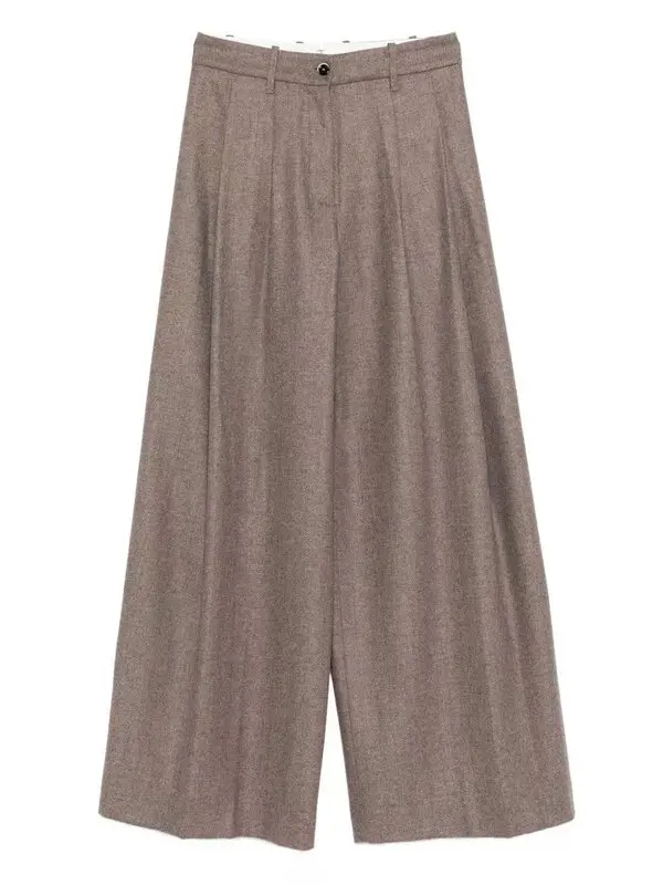 NINE:INTHE:MORNING Herringbone Pleated Trousers