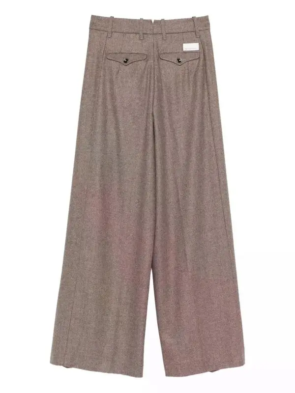 NINE:INTHE:MORNING Herringbone Pleated Trousers