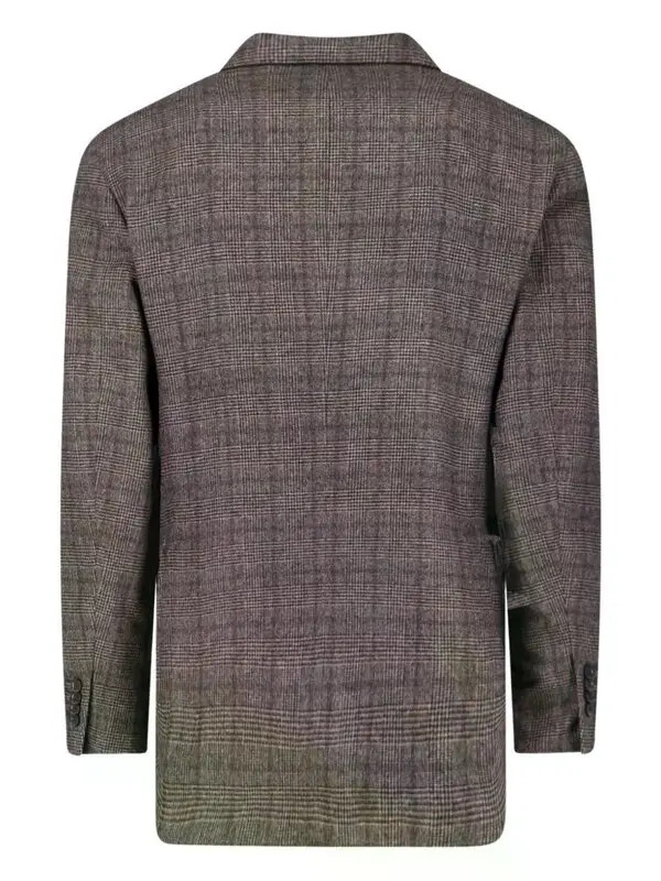 Boglioli Double-breasted Checked Blazer - Brown