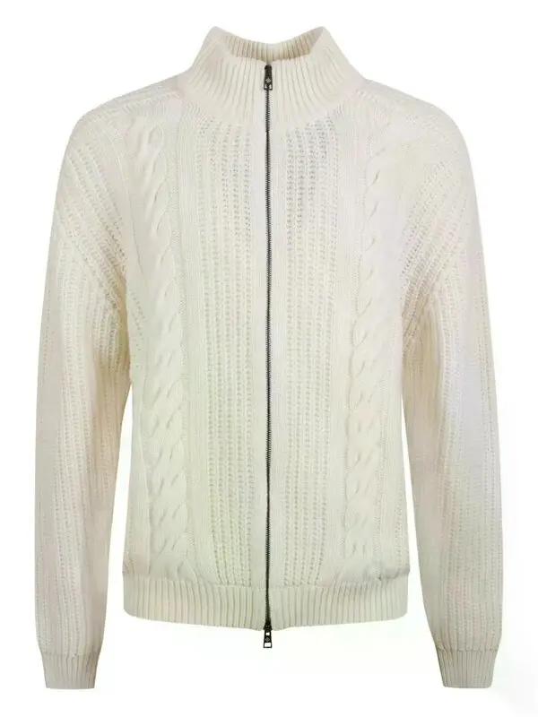 Tagliatore Cable Knit Zip Sweater