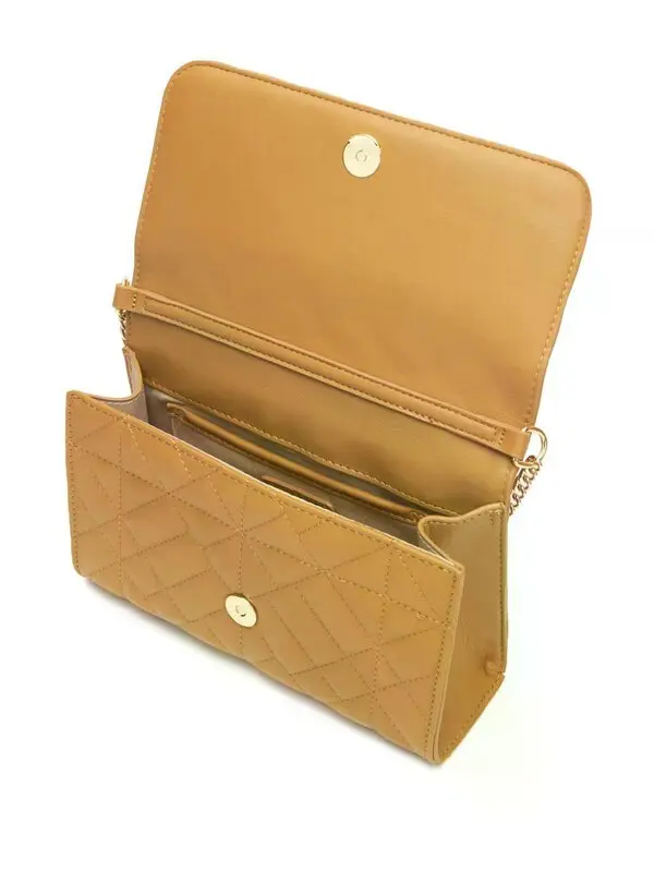Roberto Cavalli Quilted Shoulder Bag With Chain Strap - Brown