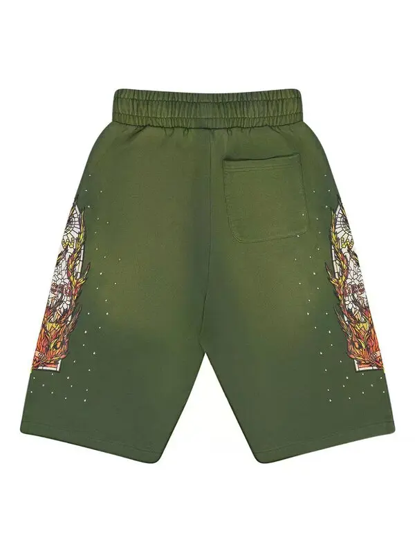 WHO DECIDES WAR BY EV BRAVADO Flame Glass Track Shorts