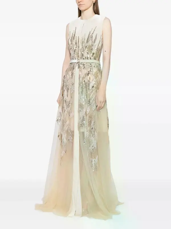 SAIID KOBEISY Embroidered Gown