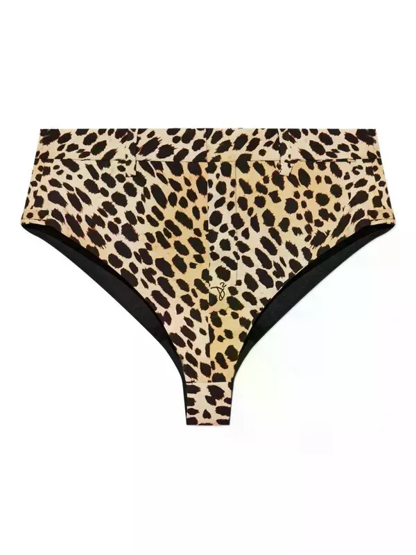 Dsquared2 Animal Print High-waisted Shorts - Neutrals