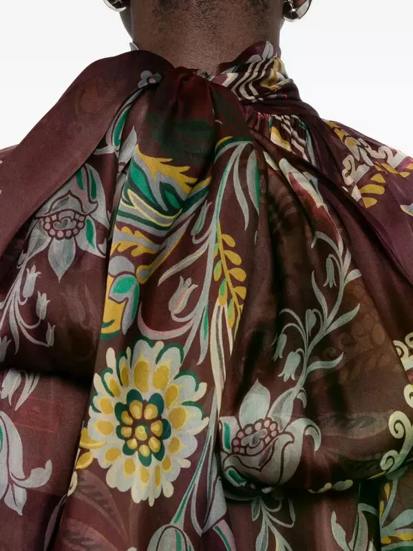 Etro Paisley-print Silk Blouse - Red