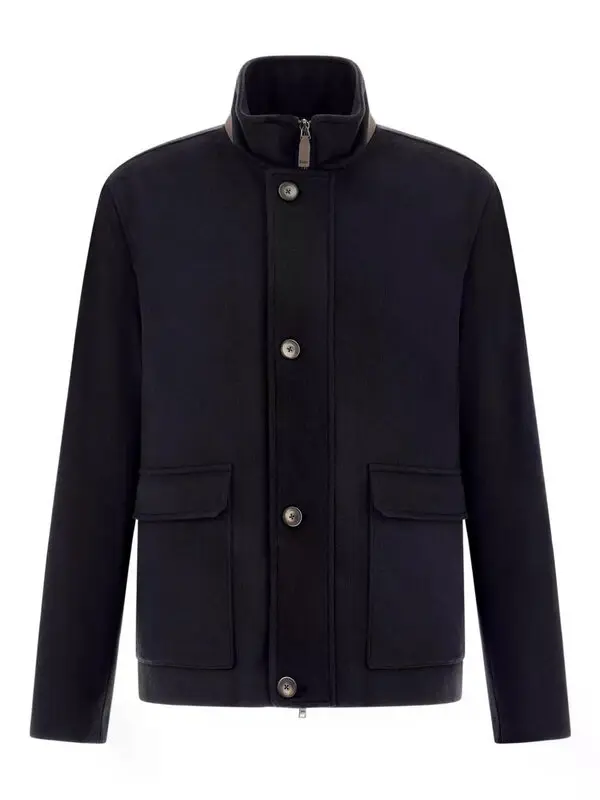 Herno Buttoned High-neck Jacket