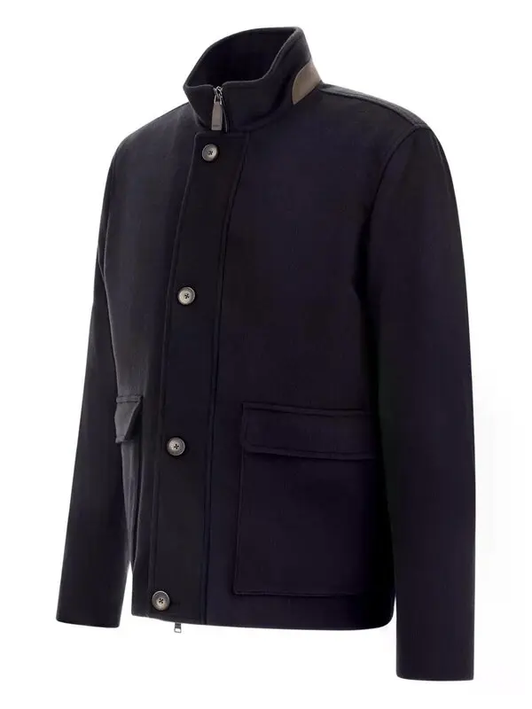 Herno Buttoned High-neck Jacket