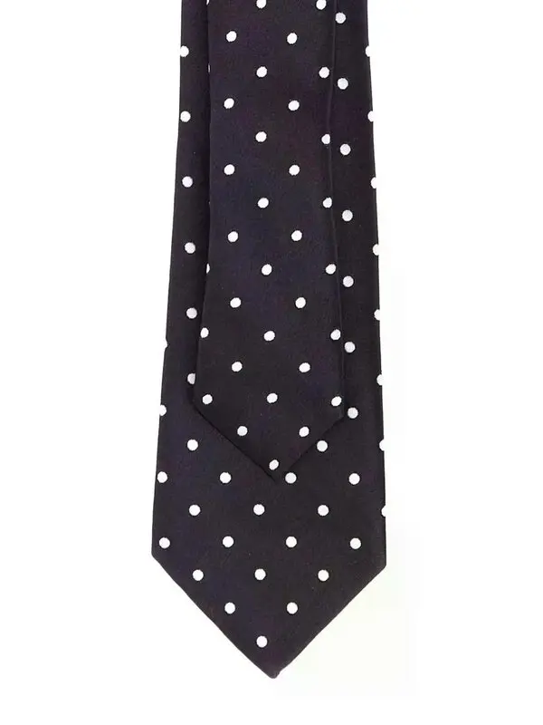TOM FORD Embroidered Polka-dot Silk Neck Tie