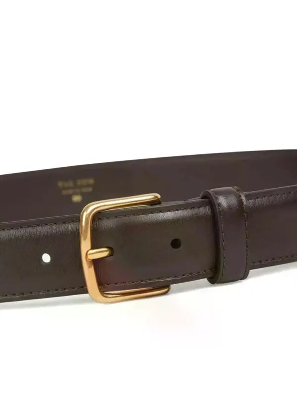 THE ROW Classic Square-buckle Leather Belt