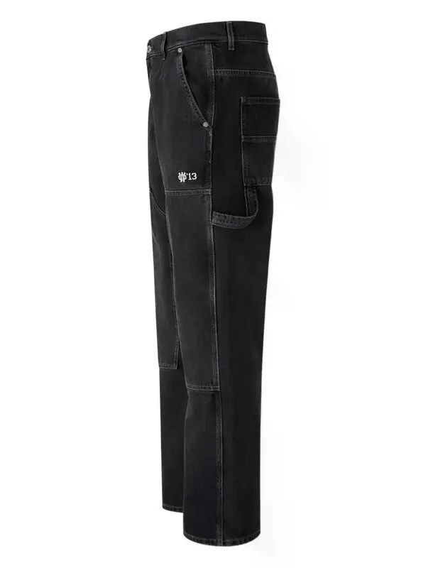 Off-White Flared Jeans With Stitching Detail