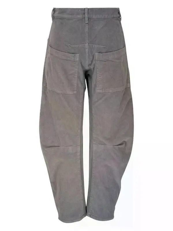 NILI LOTAN High-waisted Corduroy Trousers - Grey
