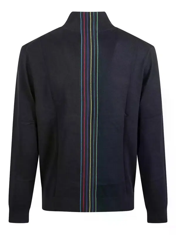 Paul Smith Striped-detail Half-zip Sweater