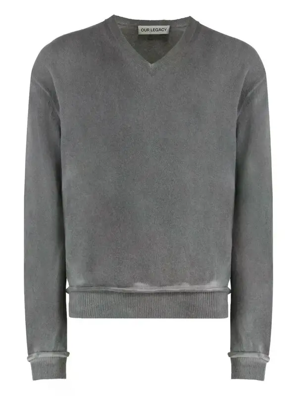 Our Legacy Parallel V-neck Sweater - Grey