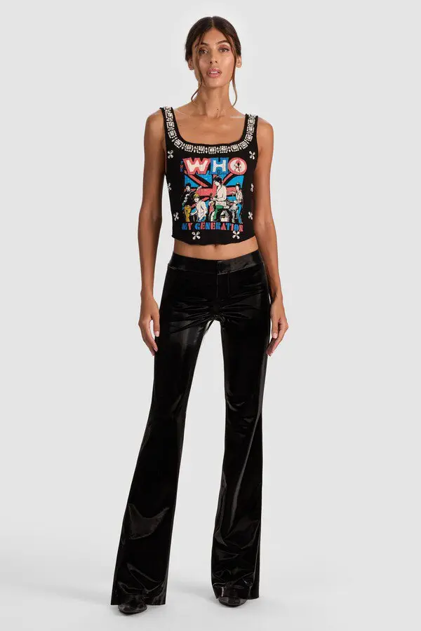 Alice + Olivia Bella Vegan Bootcut Pant