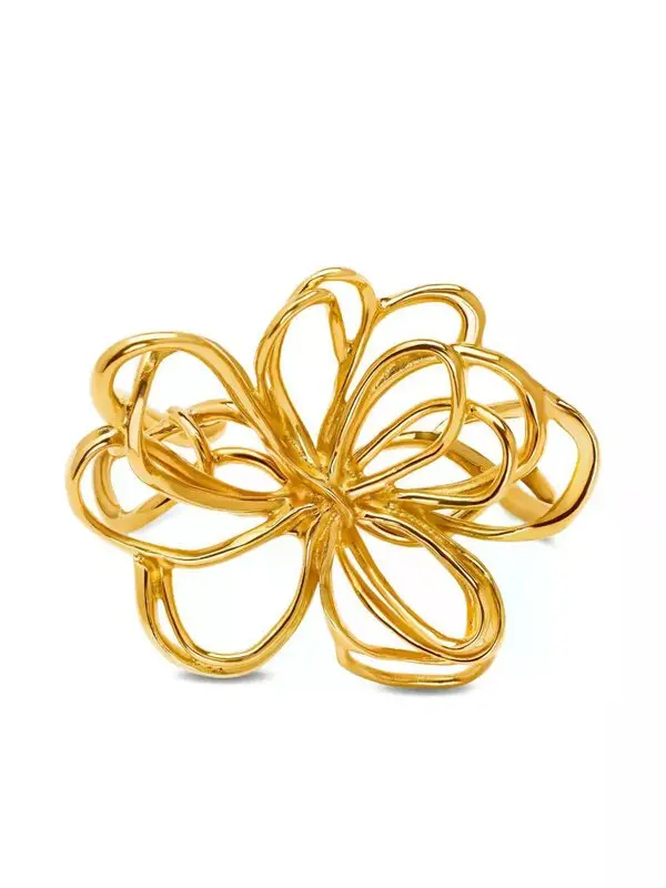 Oscar De La Renta Flower-shaped Cuff Bracelet - Gold